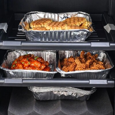 10Pcs 6/7/8 Inch Food Tin Foil Tray Non-stick Reusable Alumi