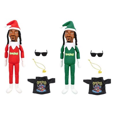 Christmas Red Plush Figurine Christmas Elf Doll Snoop on The
