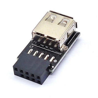 B48A 9Pin to 1 Port USB Adapter Connector PC Internal