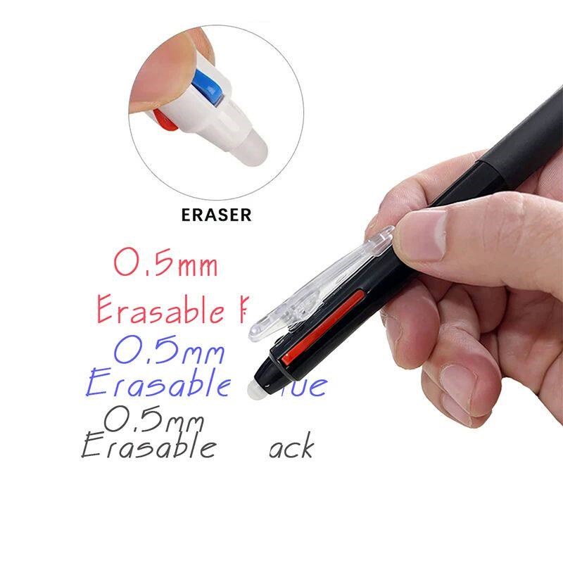 Creative 3 in 1 Multicolor Pen 0.5mm Erasable Gel Pen Set Ma