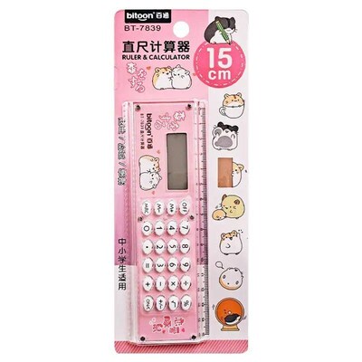 Personality Creative Ruler/calculator Dual-purpose Multifunc