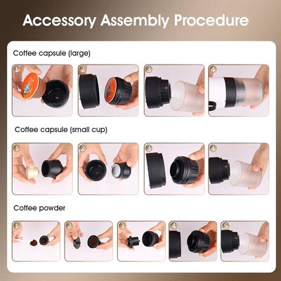3-in-1 Portable Electric Coffee Maker 20Bar Espresso Machine