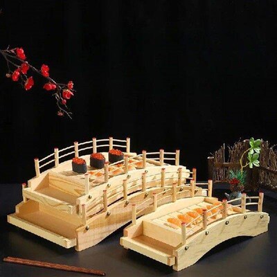 Sushi Boat for Japanese Sushi Arch Bridge Sashimi Dry Ice