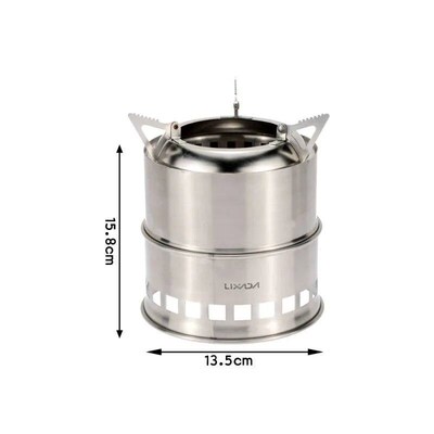 Lixada Stainless Steel Wood Stove Camping Alcohol Stove Outd