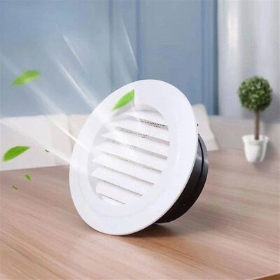 ABS Round Louver Grille Cover Air Conditioner White Grille