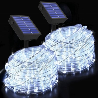 Solar Rope Lights Outdoor, String Lights for Outside, 8 Mode