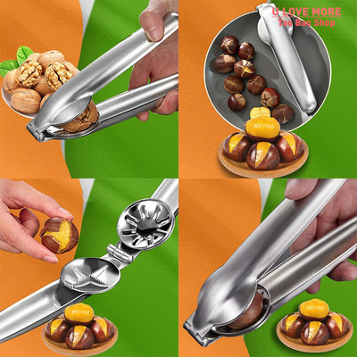 Stainless Steel Chestnuts Clip Walnut Pliers Nut Cutter Mach