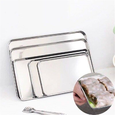 Stainless Steel Steamed Sausage powder plate Trays Fruit
