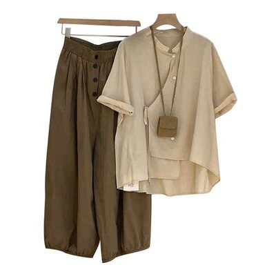 Fried Steet Wear Set Womens Summer New Light Mature Large S