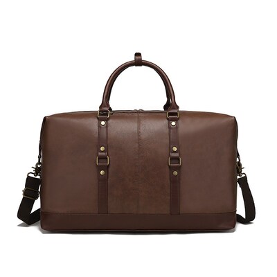 Wearresistant PU Travel Bag Business Style Solid Color Outdo