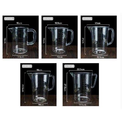 Acrylic Plastic Graduated Measuring Cup Liquid Container