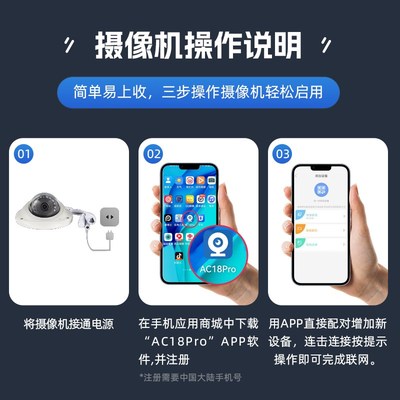 电梯无线监控摄像头无网热点插卡半球红外超广角吸顶式监控器