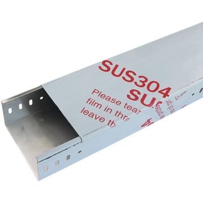 不锈钢桥架30 31优质金属拉丝贴膜防锈耐腐3 米大跨距明装槽盒