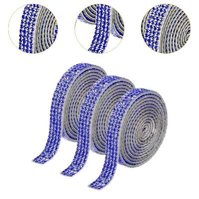 3x Rhinestone Strips Versatile Glitter Rhinestone Ribbons