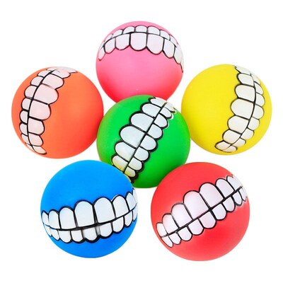 1pcs Diameter 6cm Squeaky Pet Dog Ball Toys for Small Dogs R