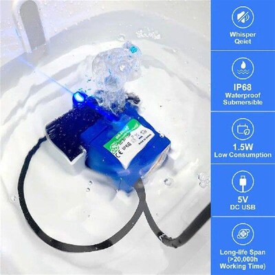 160L/H 1.5W mini Submersible Pump USB DC 5V Pet Water