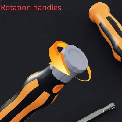 12 in 1 Magnetic Screwdriver Set Cross Flat Bits Multifuncti