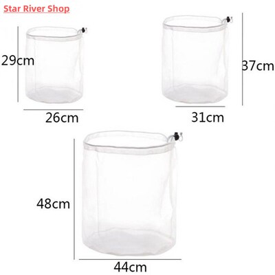 Drawstring Mesh Laundry Bag Nylon Washing Net Bag For Underw