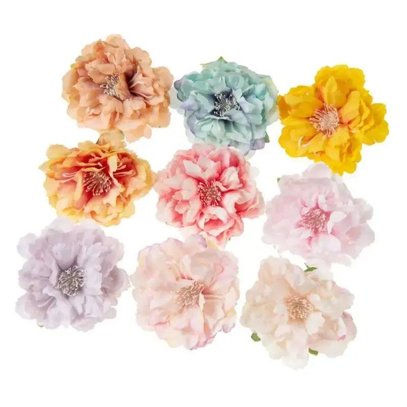 5/10pcs Artificial Flower Silk Peony Scrapbook Diy Home Vase