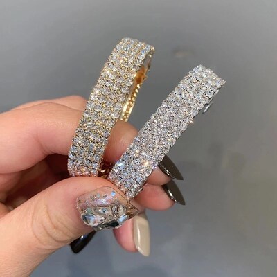 Fashion Girl Metal Rhinestone Hair Clips For Women Hair Barr