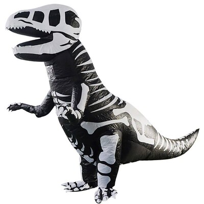New Inflatable Dinosaur Costume T-Rex Skeleton Adults Kids D
