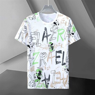 Summer plus fertilizer increase mens mercerized cotton T-sh