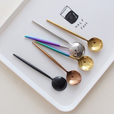 Titanium Gold Spoon 12cm 304 Stainless Steel Coffee Stirrer