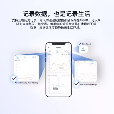易微联温湿度计传感器高精度检测超强续航时间sonoff snzb-02P