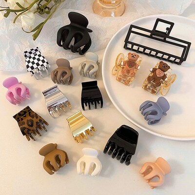 Ins Bear Hair Clip Women High tail Fixed Gripper Hair Access