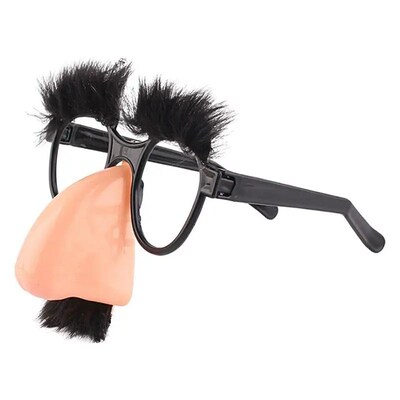 Big Nose Glasses with Eyebrows Mustache Silly Funny Photo
