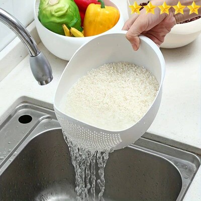 【Hot sales】Rice Drain Basket Rice Filter Fruit and Vegetab