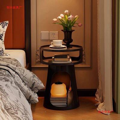 法床式复古头柜几铁艺卧室简约50991床边柜意小户型沙发边创床头