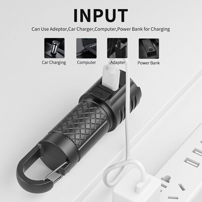 Outdoor three-eye flashlight floodlight camping lamp