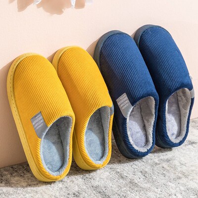 Cotton Slippers For Womens Home Indoor Warm Couple Plush Ho