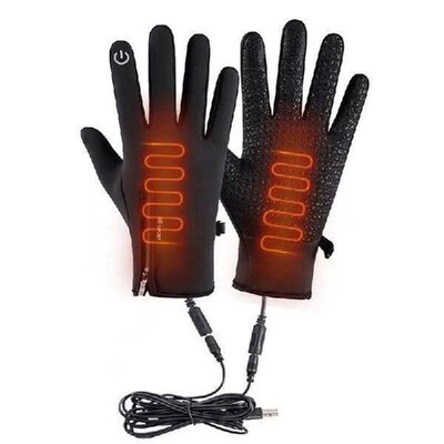 USB Rechargeable Heating Gloves Touch-Screen Ski Gloves