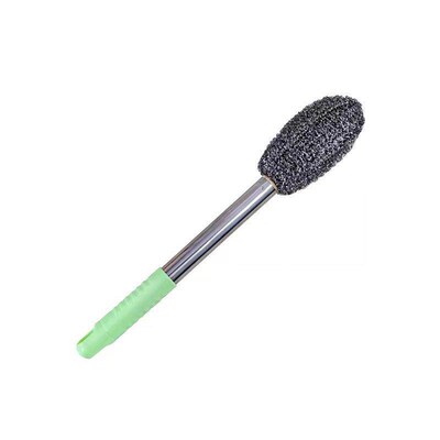 Extended Handle Stainless Steel Pot Scrubbing Brush with Ste