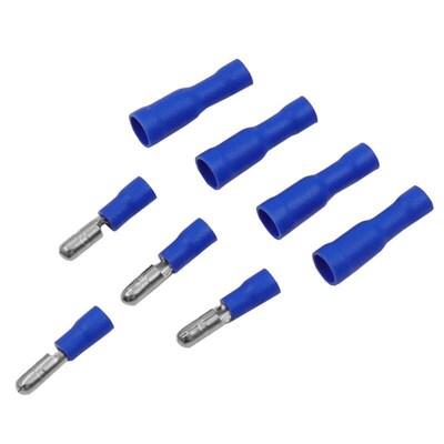 100PCS Blue Assorted Female + Male Bullet Butt Connector Ins
