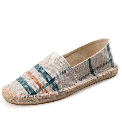 Mens Espadrilles Men Patchwork Slip on Summer Shoes Men Loaf