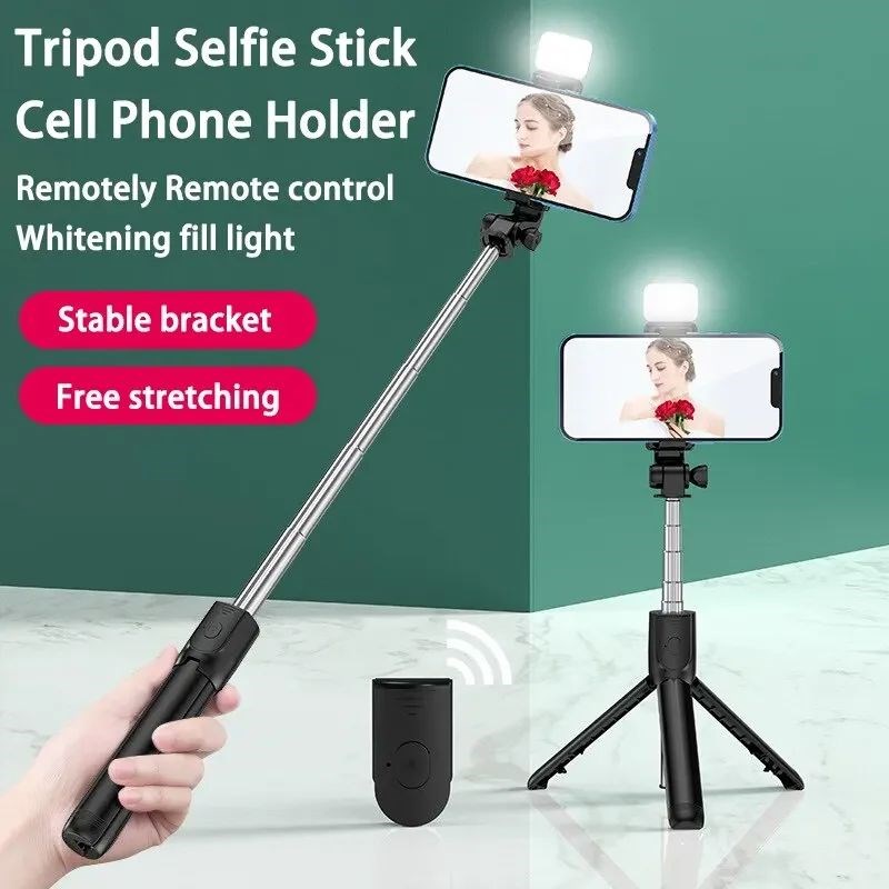 Wireless Selfie Stick Tripod Stand with Light Bluetooth Remo
