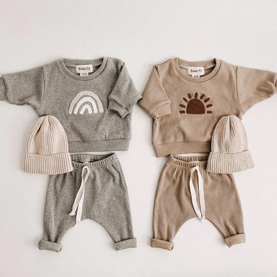 Fashion Kids Clothes Set Toddler Baby Boy Girl Pattern Casua