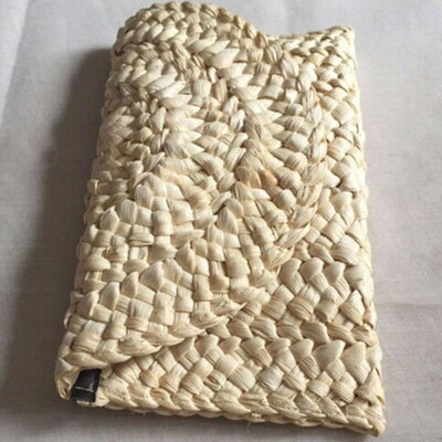 Fashion Bohemia Beach Bag Women Summer Envelop Straw Hand-Wo