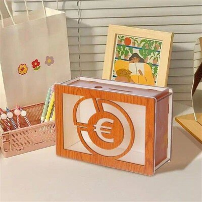 Wooden Piggy Banks Cash Boxes Reusable Assembled Cash Boxes