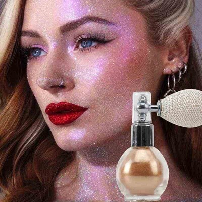 4 Colors Highlighter Powder Spray Shimmer Sparkle Powder Mak