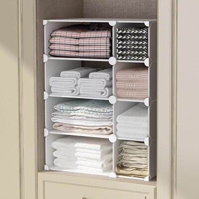 wardrobe layered partition storage box drawer large cabinet