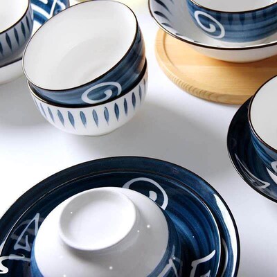 Dishes set Japanese tableware ceramic bowl plate combination