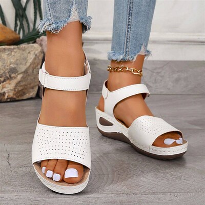 Plus Size Fashion Wedge Sandals for Women Summer 2025 Thick