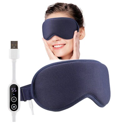 Hot Compress Eye Mask USB 6 Vibration Massage Dry Eyes Relie