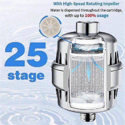 25Stage Diversion Output Shower Water Filter Remove