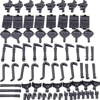 25/50/100Pcs Military SWAT Gun Weapon Cannon Set Army Police