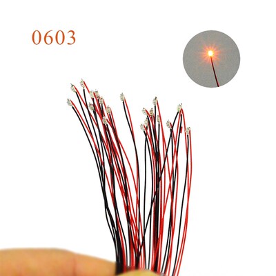 Wired SMD 0603 3V/12V Led Lamp Models Pre-soldered Micro Lit